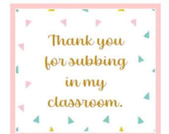 Substitute Teacher Note - Etsy