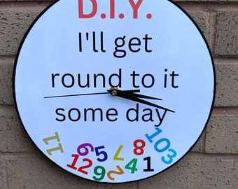Personalised Funny Wall Clock - Etsy UK