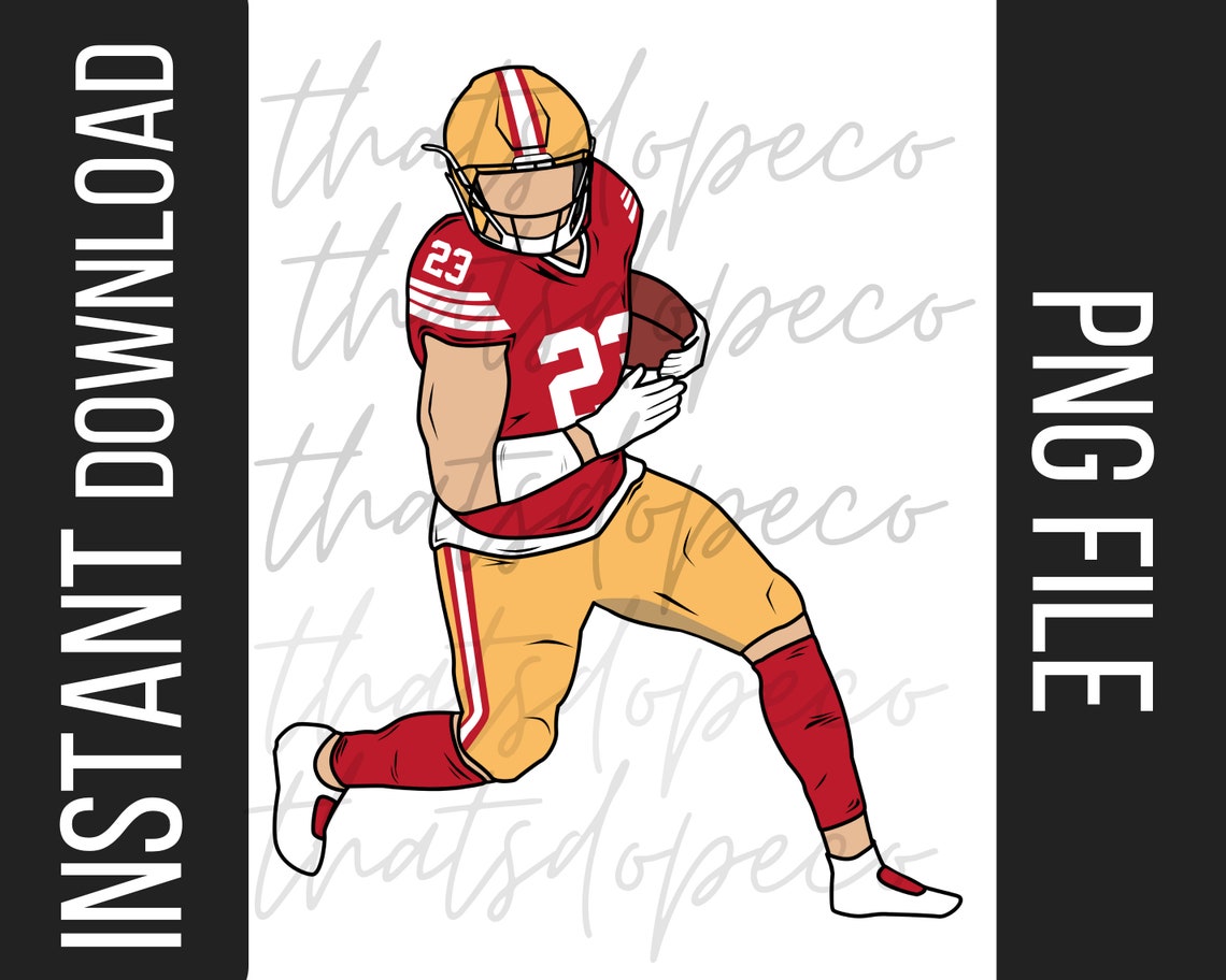 Christian Mccaffrey PNG File Sublimation San Francisco Football 49 - Etsy