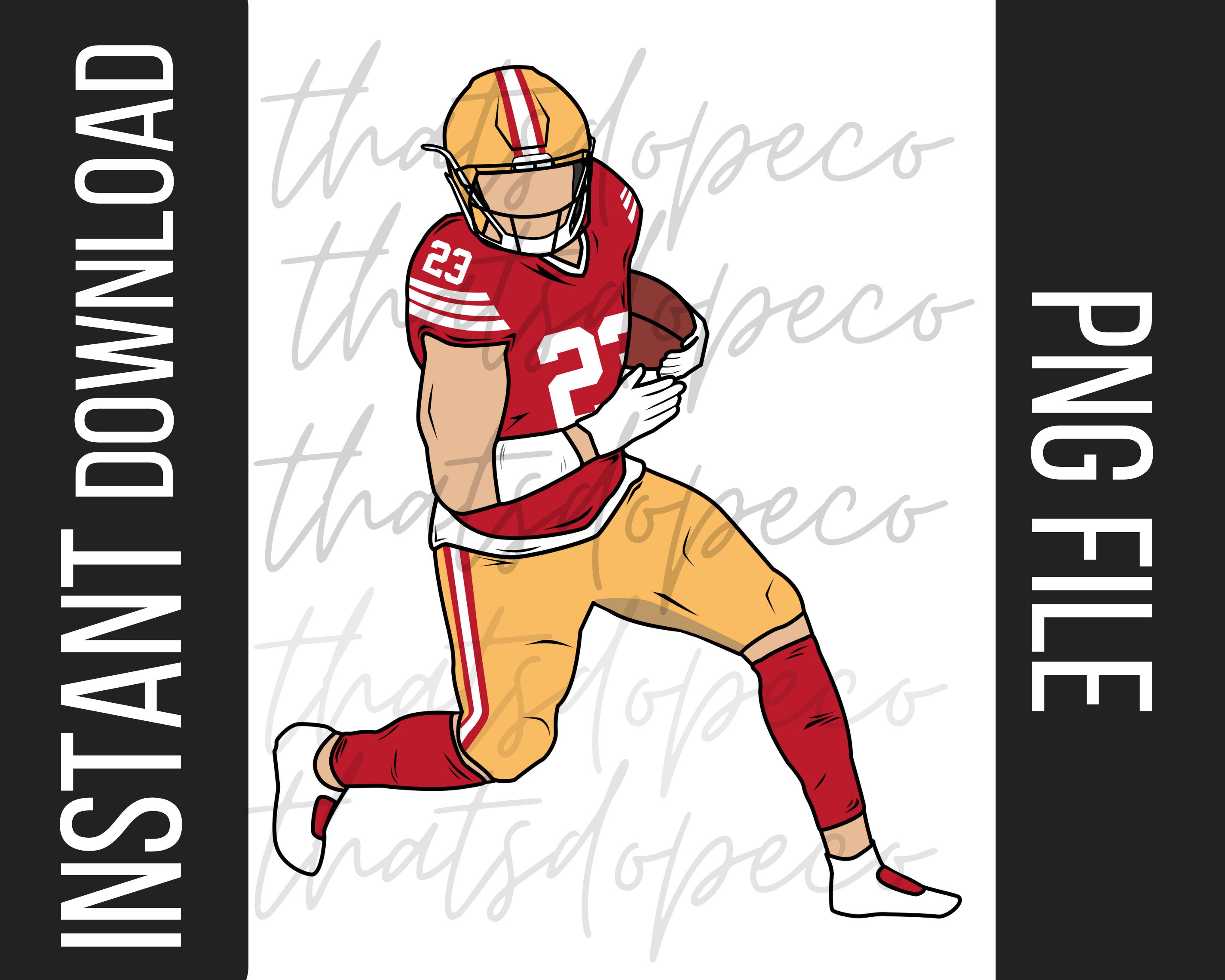 Christian Mccaffrey PNG File Sublimation San Francisco Football 49 - Etsy