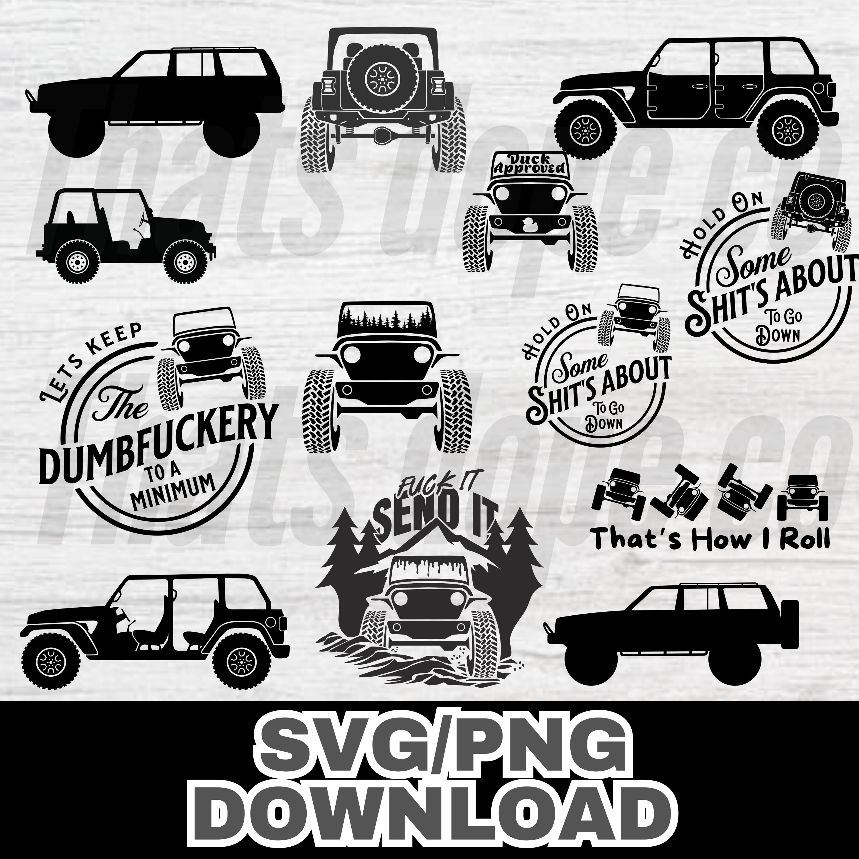 Super Bundle Vinyl Decal Files for Jeep SVG/PNG 27 Designs, Vector ...