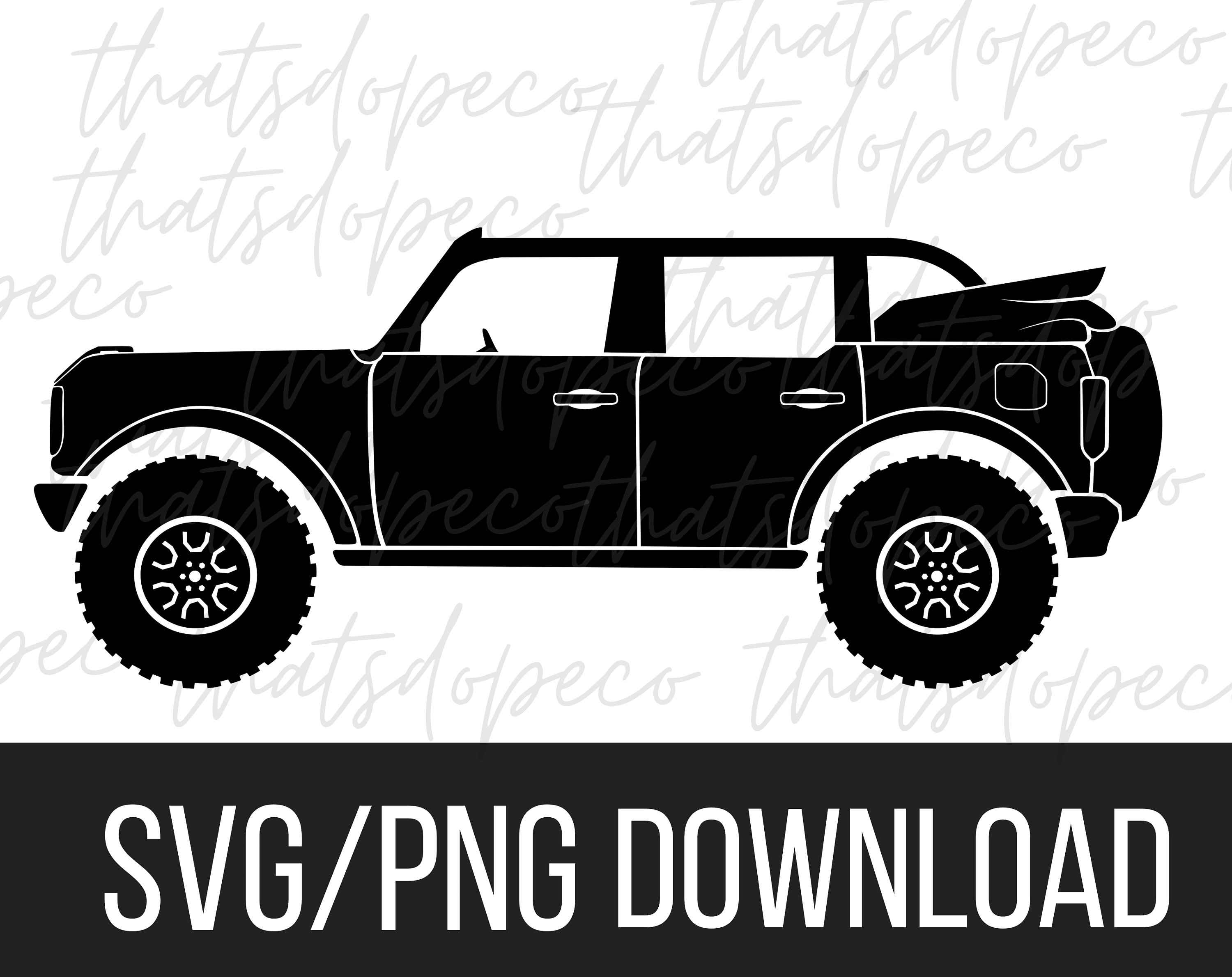 Bronco SVG, PNG File - Digital File Offroad 4x4 - Etsy
