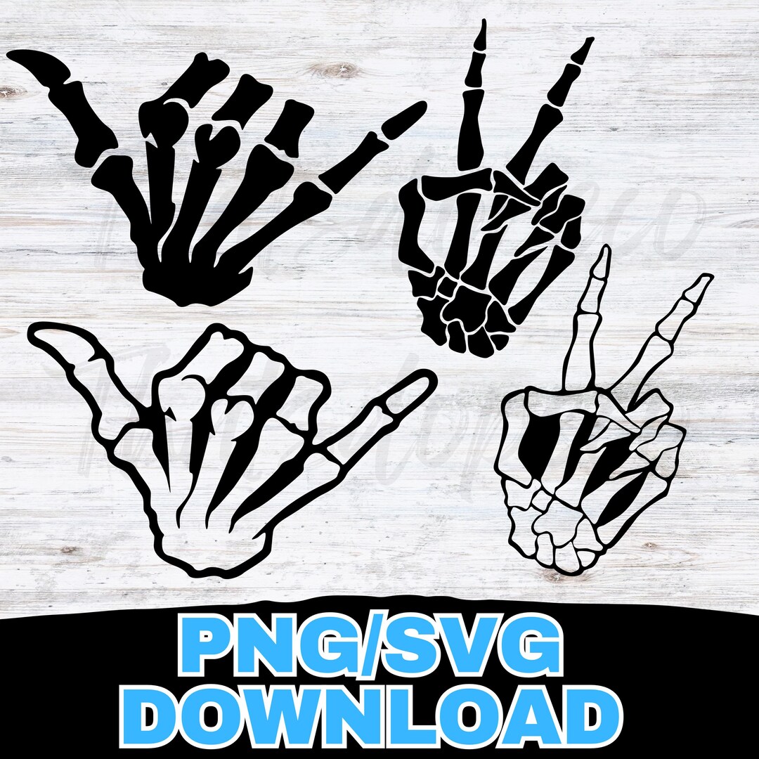 Skeleton Wave Bundle for Jeep SVG/PNG 4 Designs, Skeleton Hands - Etsy
