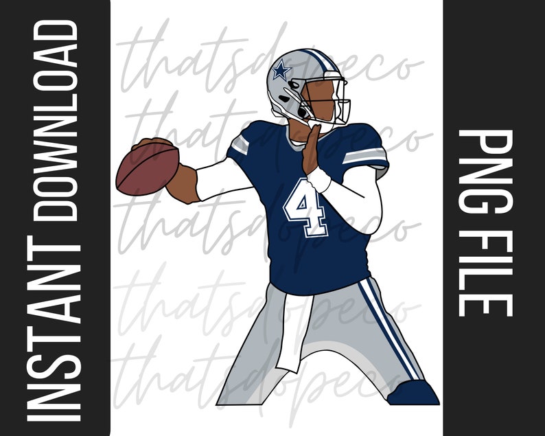 Dak Prescott Png. File Dallas Football Cowboy - Etsy