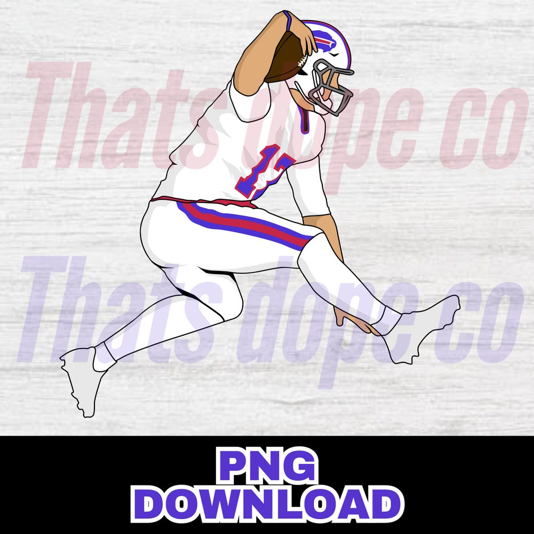 Josh Allen Hurdle Jump Touchdown PNG File, Sublimation, Touchdown ...