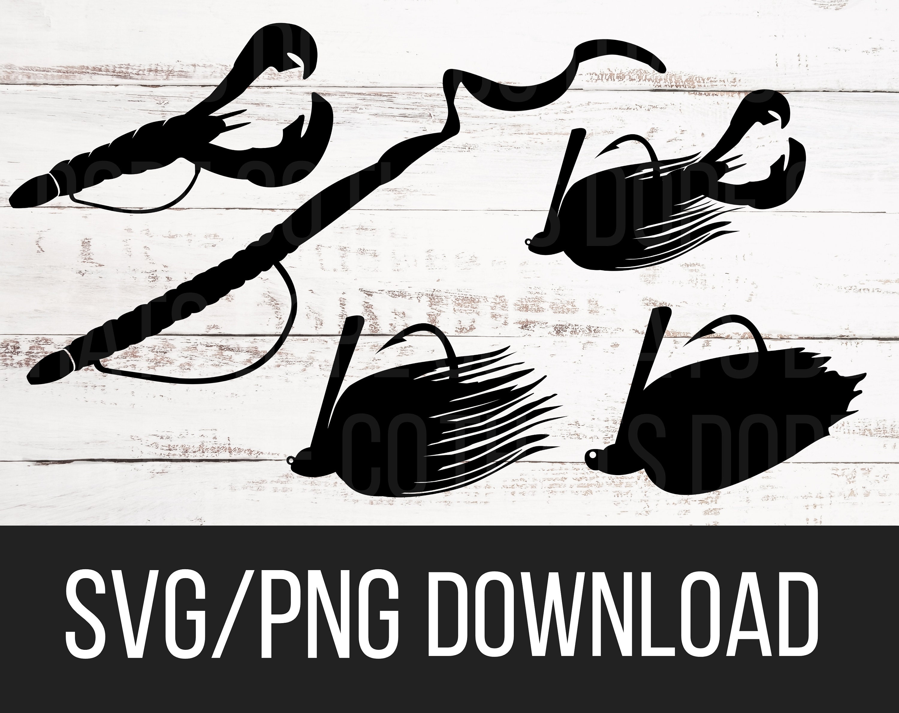 Fishing Lures SVG PNG, Vector Cricut, Decals, Jigs, Texas Rig, Crawdad ...