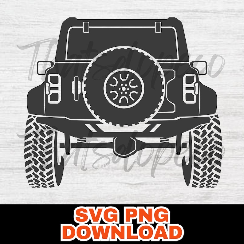Bronco Rear off Road SVG, PNG Files - Digital Files Cricut, - Etsy