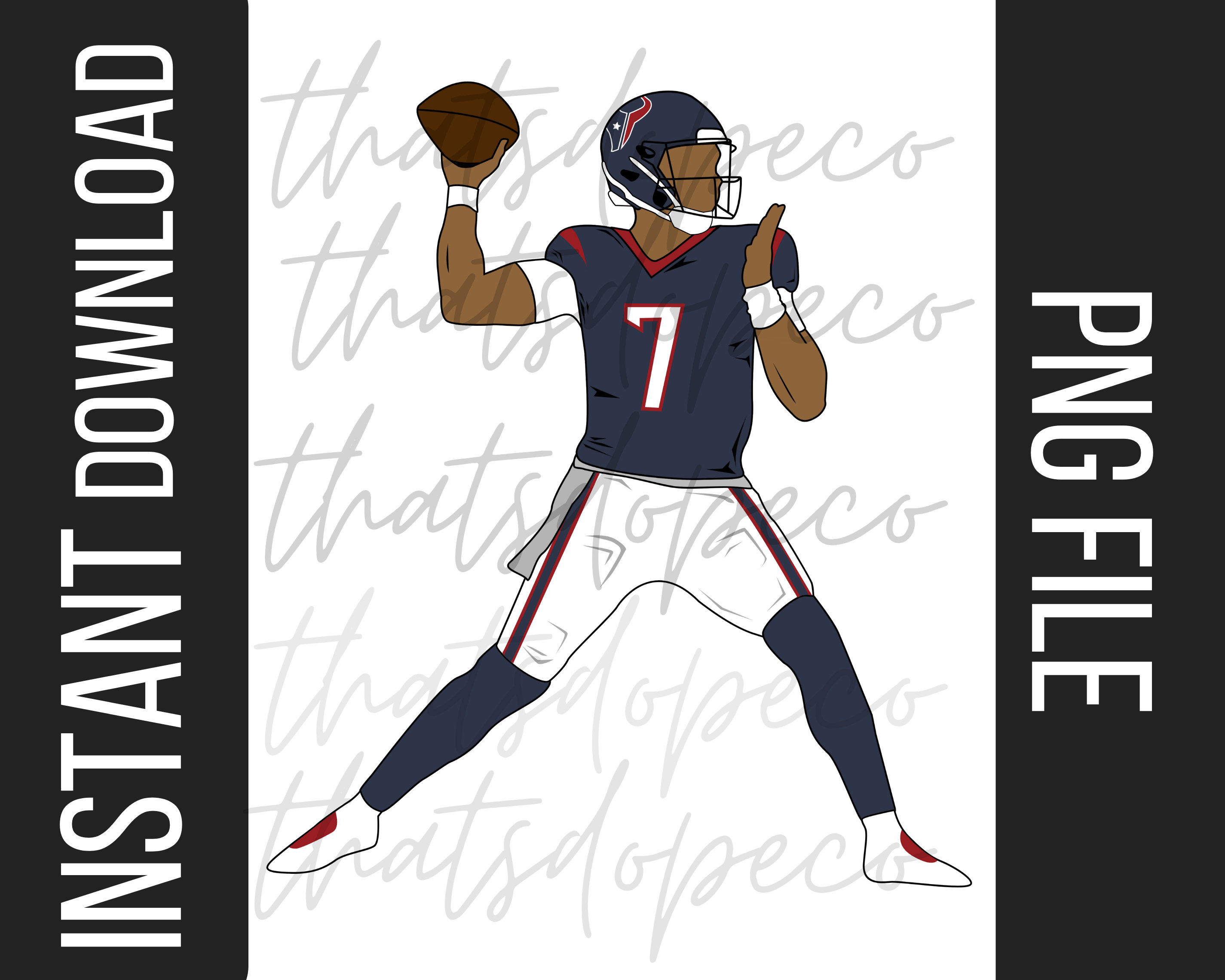 CJ Stroud Png File Texan Football Texas - Etsy