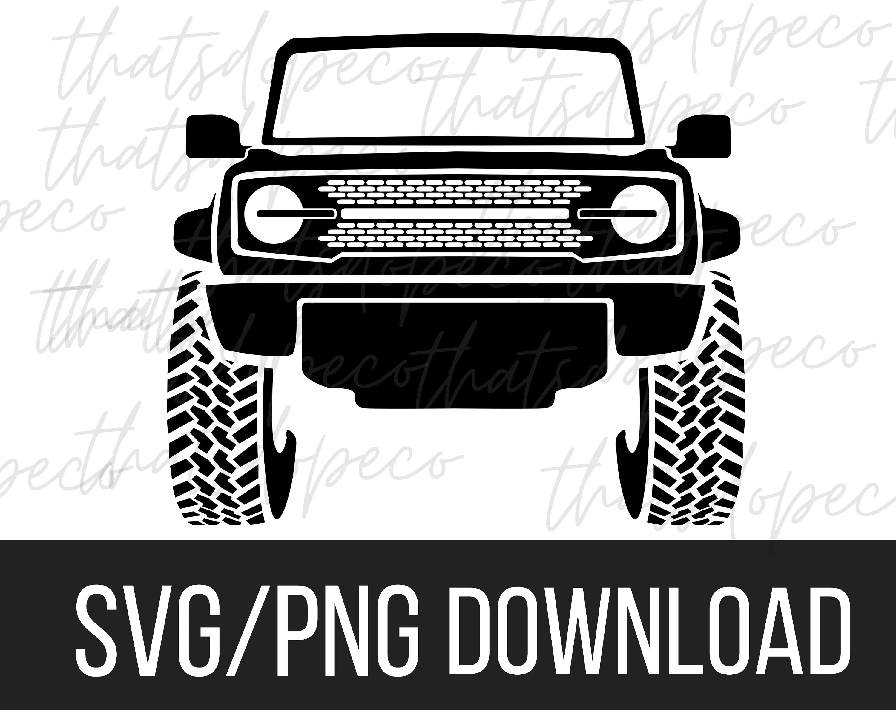 Bronco SVG, PNG File - Digital File Offroad 4x4 - Etsy