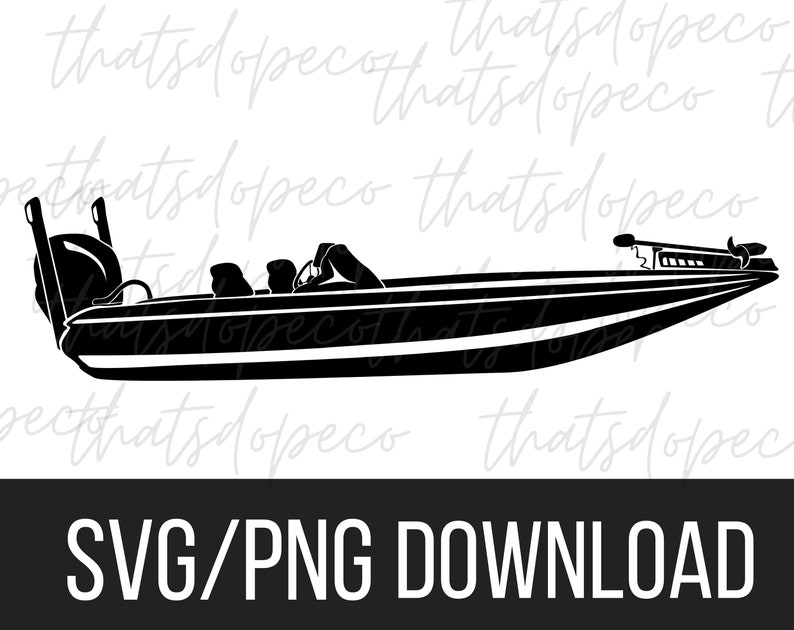 Bass Boat SVG PNG File, Bass Fishing, Fishing Boat, Fisherman - Etsy