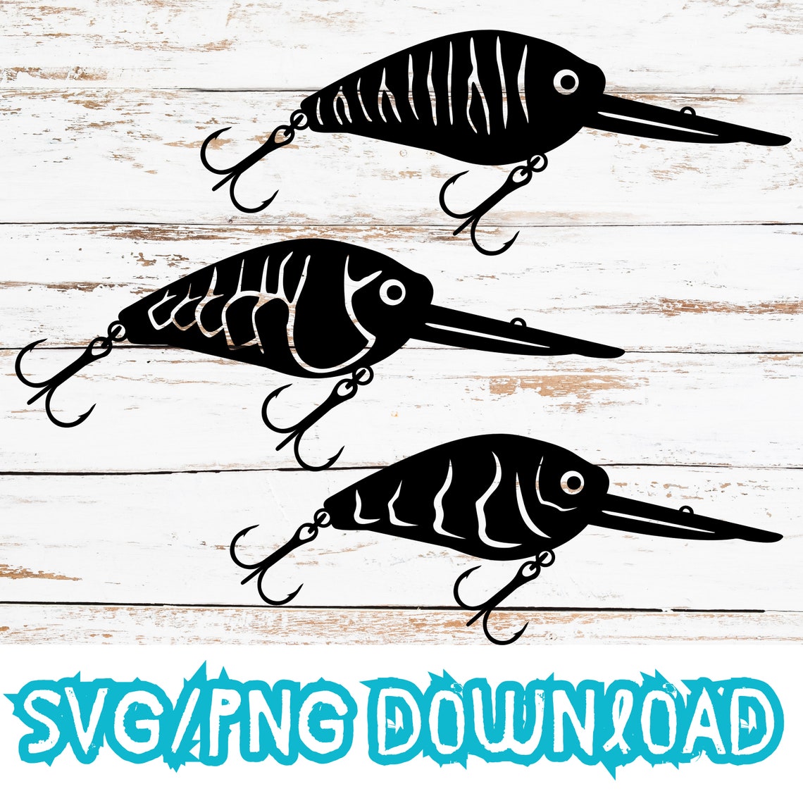 Crankbait Lures SVG - PNG, Vector Cricut, Decals, Firetiger, Crawdad - Etsy