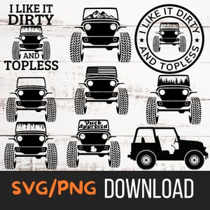 Vinyl Decal Files for Jeep SVG/PNG 9 Designs, Vector Cricut - Etsy