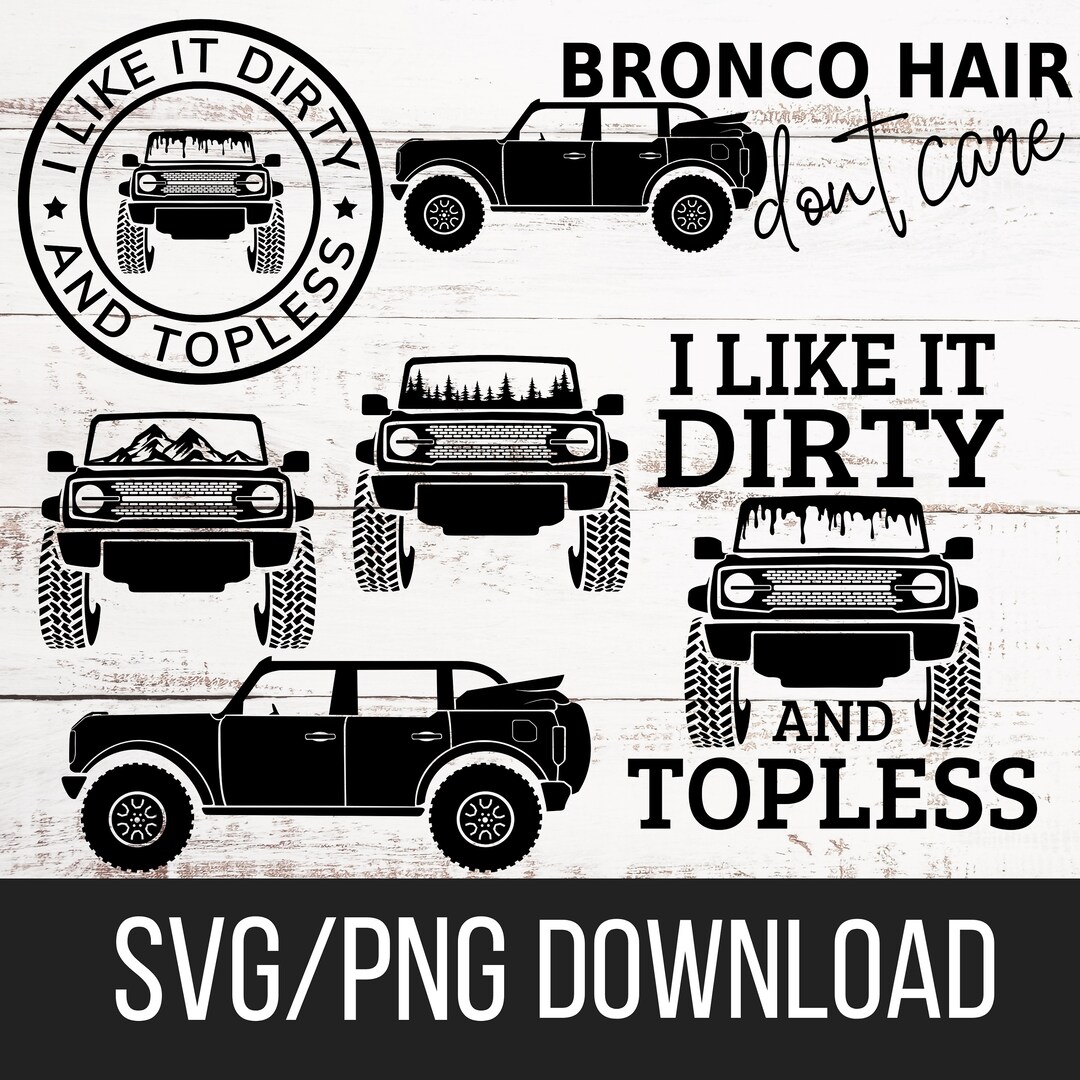 Bronco Bundle SVG, PNG Files - Digital Files Cricut, - Etsy