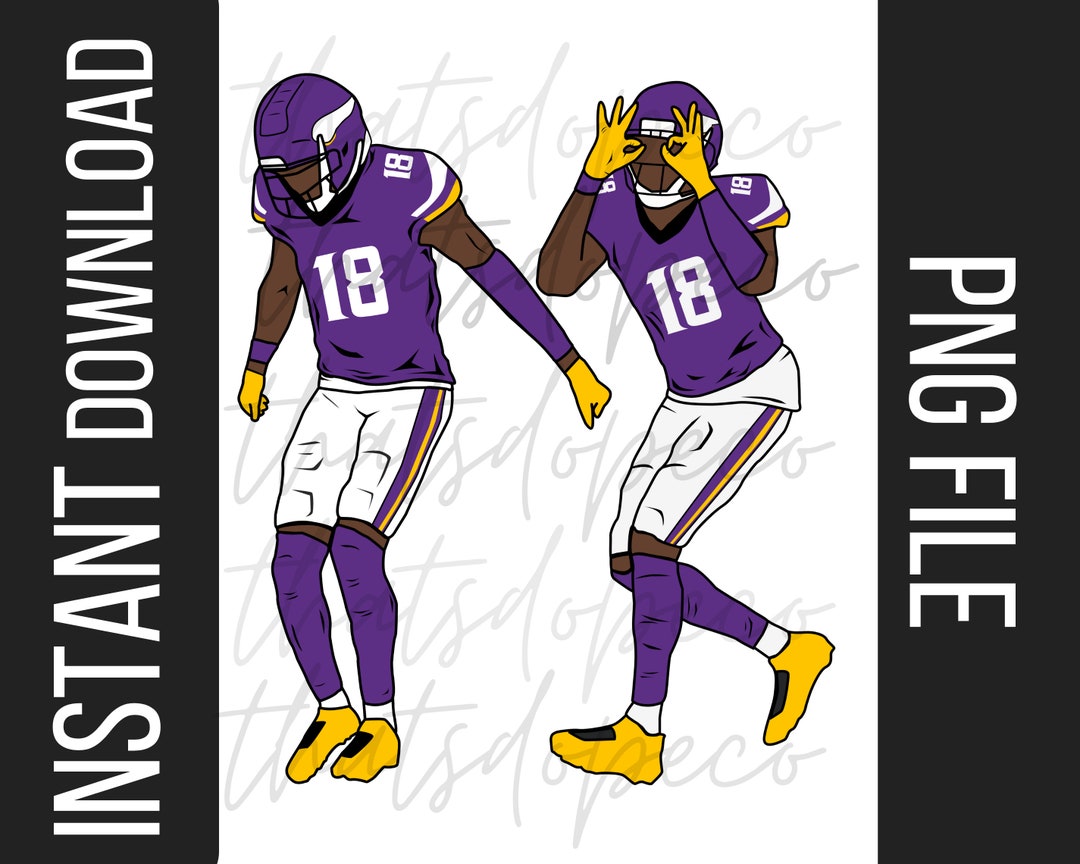 Justin Jefferson Griddy 2 Png Files - Viking - Etsy