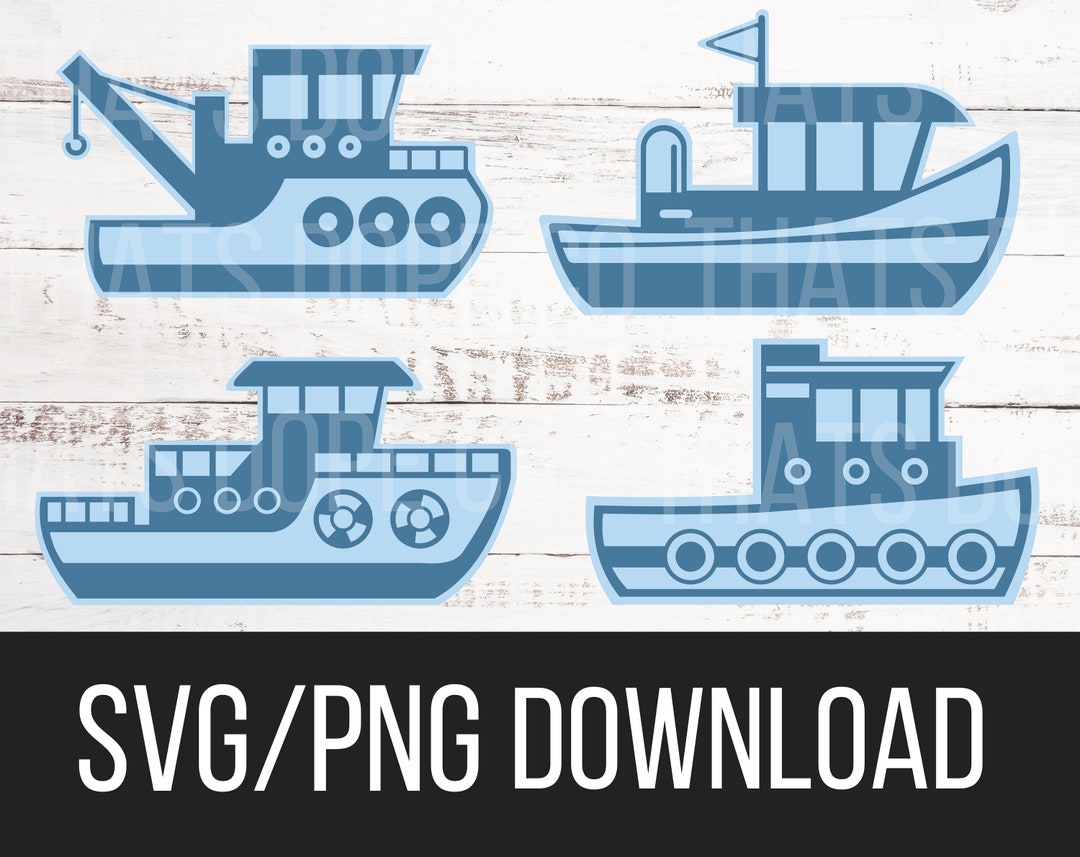 Tug Boat Svg Png, Tugboat, Tugboat Birthday, Boats, Motorboats - Etsy UK