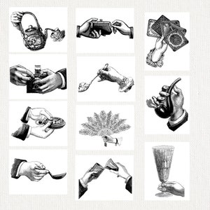 19 PNG Images I Vintage Victorian Hand 1880s Antique Hands Clipart ...