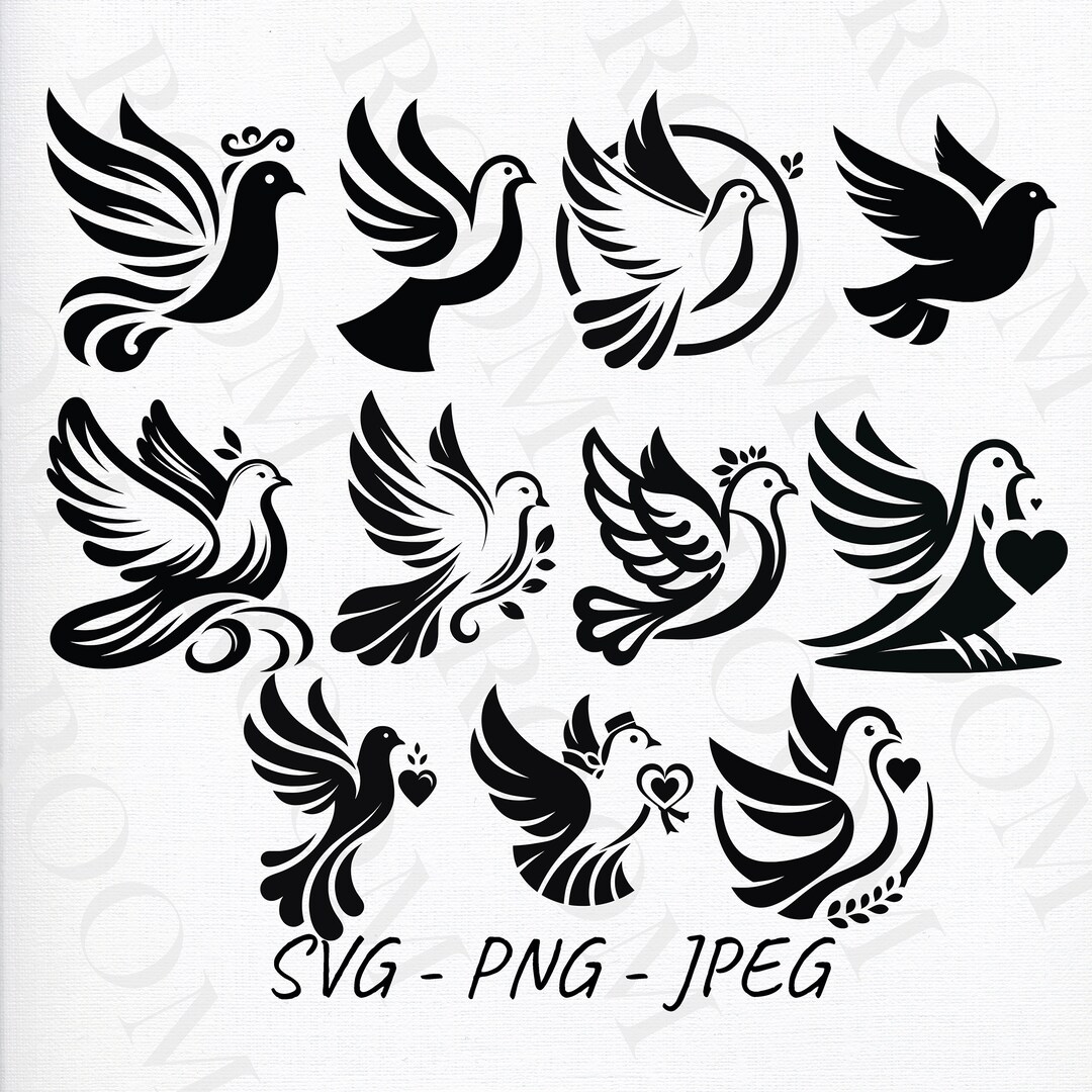 Pigeon Svg Silhouette, Pigeon Svg, Pigeon Silhouette, Pigeon Png, Dove ...