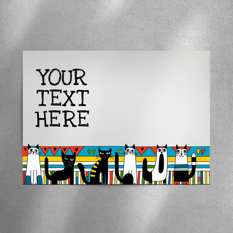 Cute Cats Borders Clipart, Cat PNG, Border Clip Art, Cat Png, Instant ...