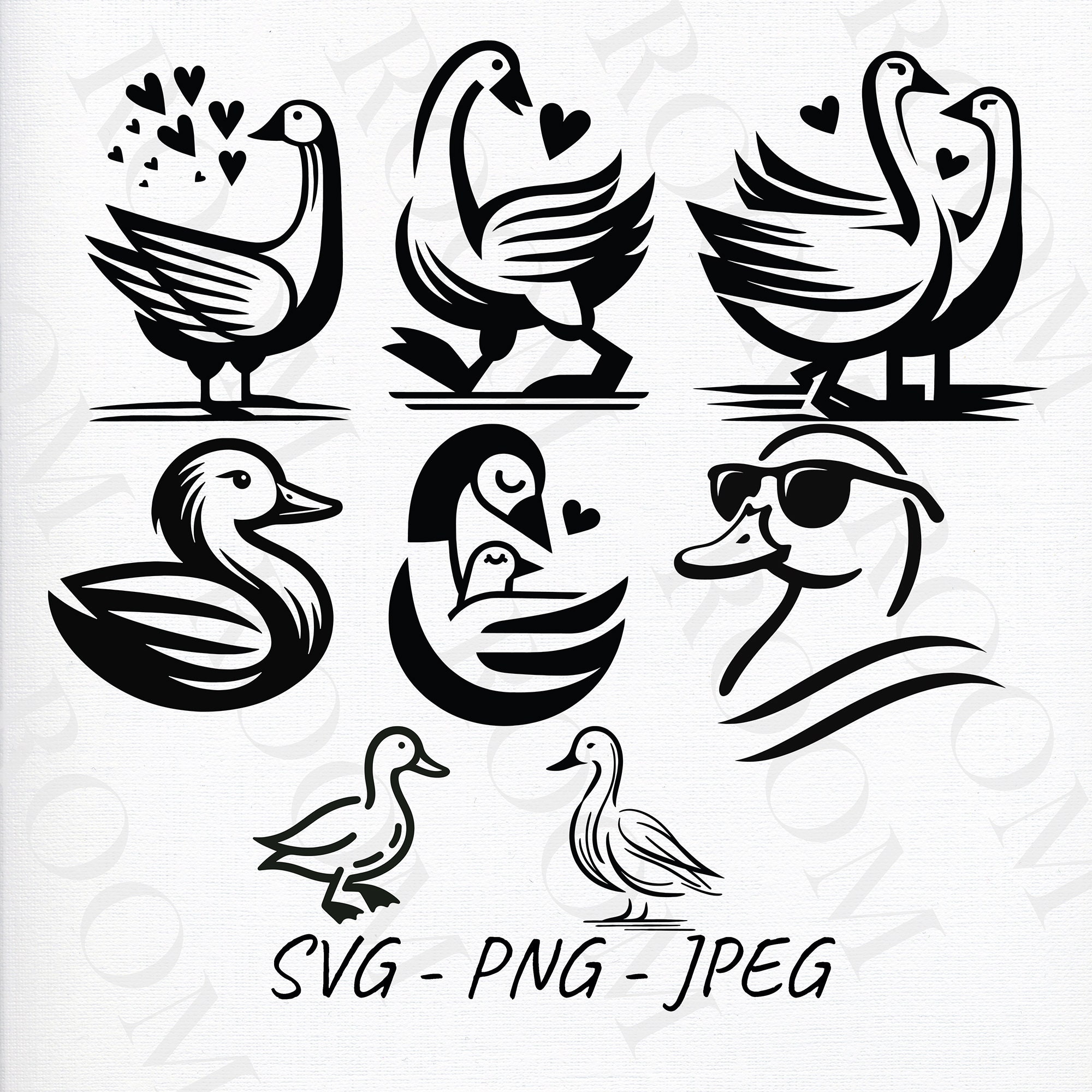 Duck SVG, Animal Svg, Duck Silhouette, SVG Cut Files, Duck Bundle SVG ...