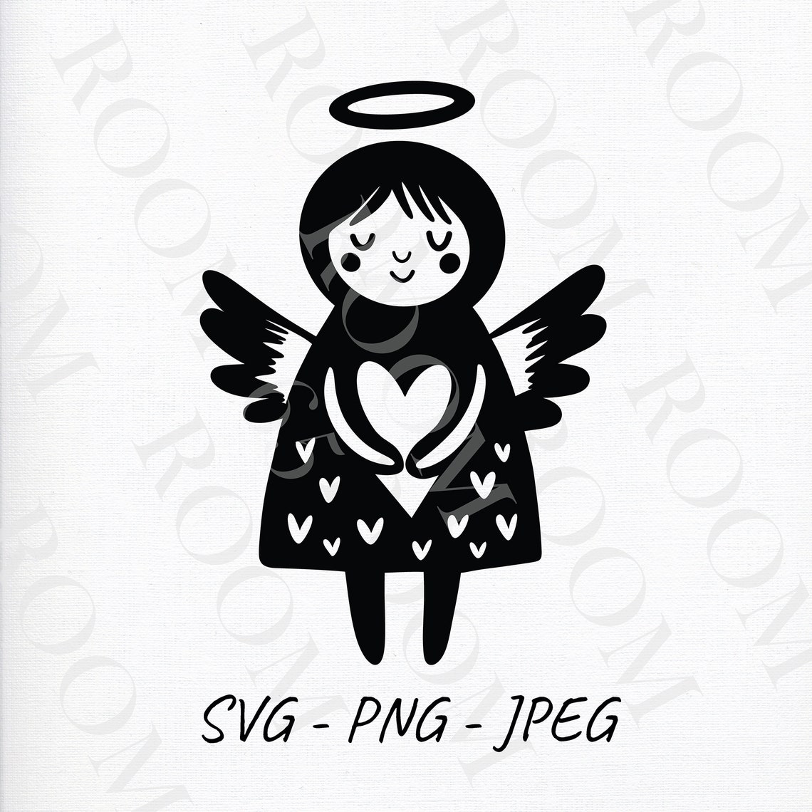 SVG Cute Angels Clipart Bundle, Baby Angel SVG, Little Angel, Christmas ...