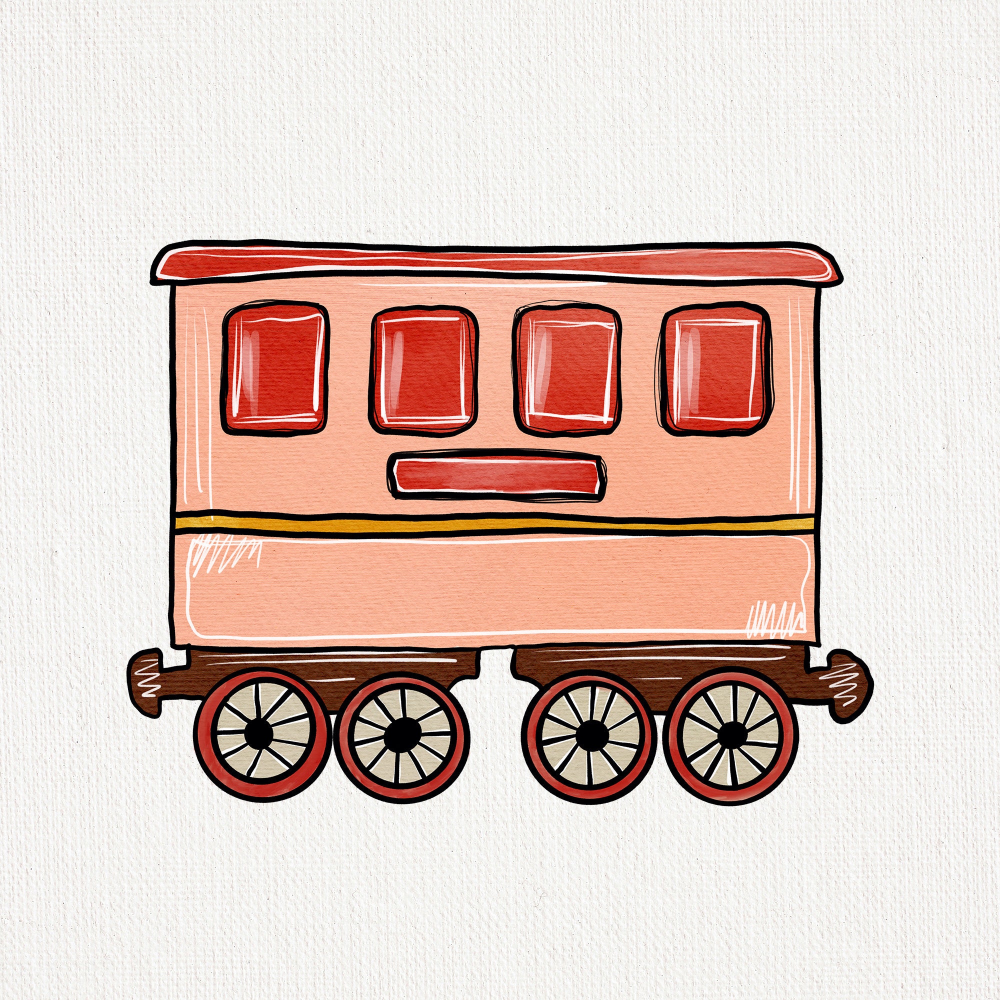 6 PNG Vintage Train Clipart - Watercolor Trains, Create a Train Clipart ...