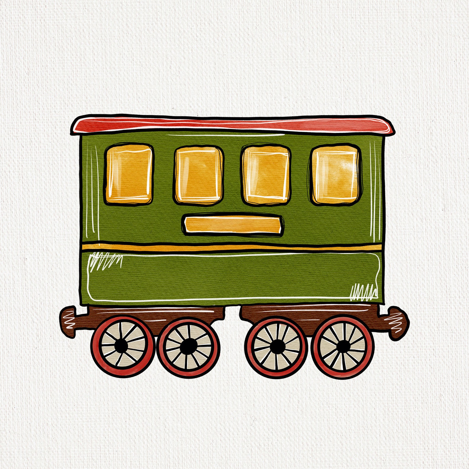 6 PNG Vintage Train Clipart - Watercolor Trains, Create a Train Clipart ...