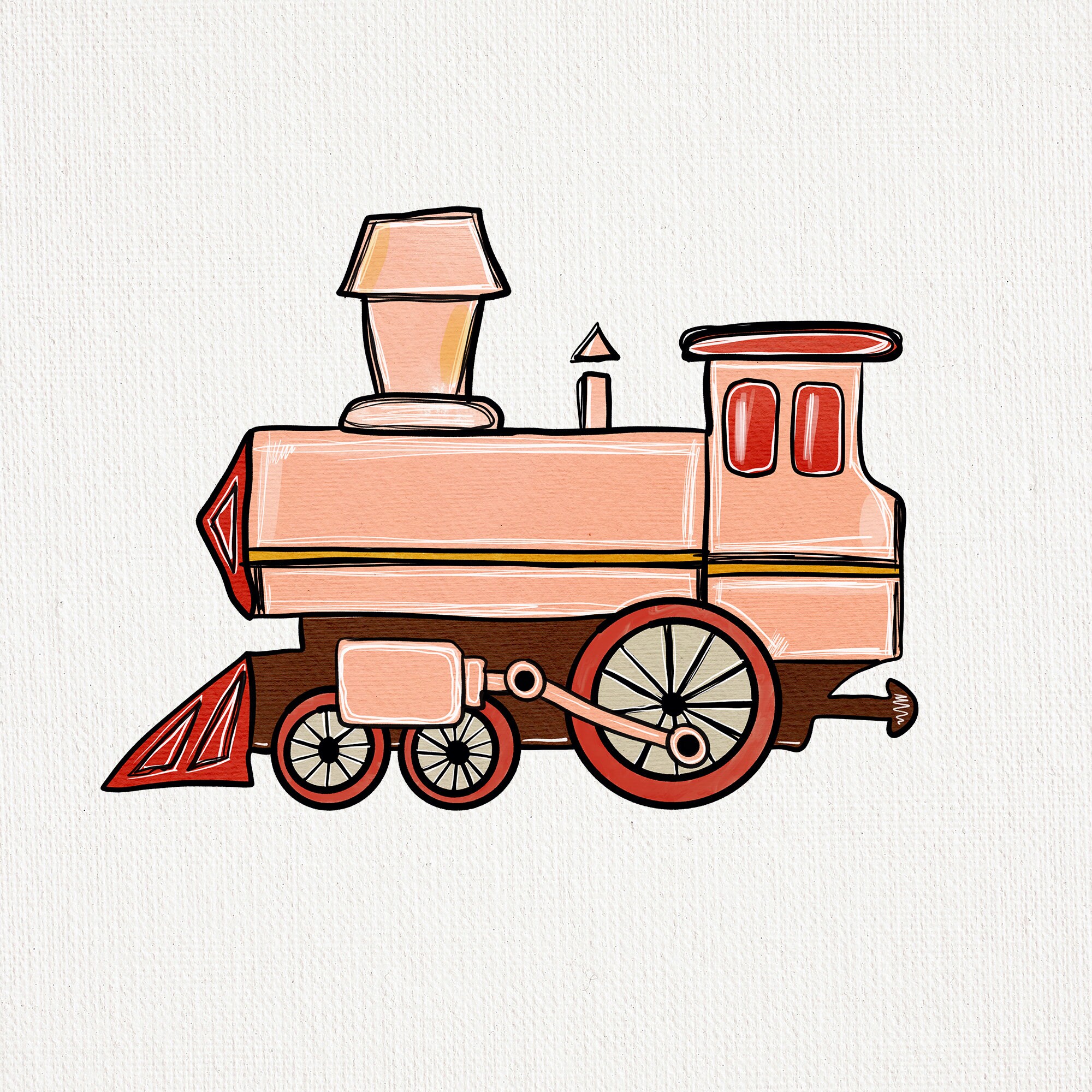 6 PNG Vintage Train Clipart - Watercolor Trains, Create a Train Clipart ...