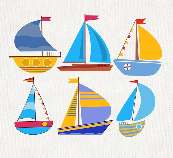 Sailboat Clipart Png Summer Beach Clipart Set Water | Etsy