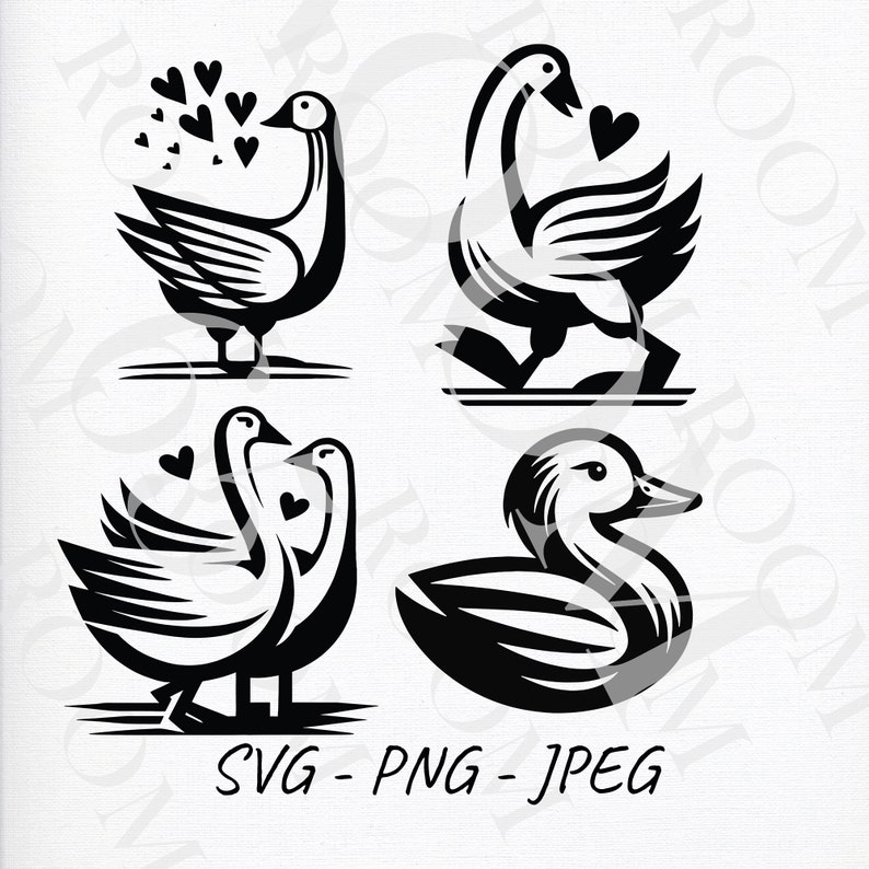Duck SVG, Animal Svg, Duck Silhouette, SVG Cut Files, Duck Bundle SVG ...