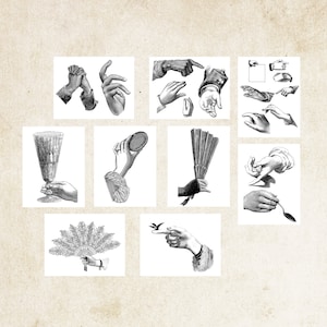 17 PNG Collages I Vintage Victorian Hand 1880s Antique Hands Clipart ...