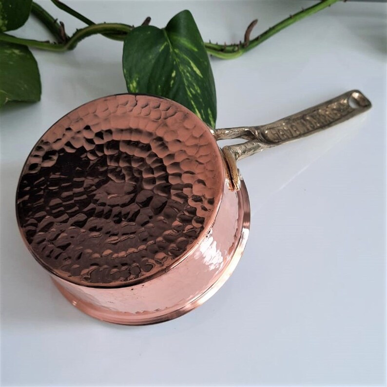 1.2 Mm Thick Hammered Copper Sauce Pan - Etsy