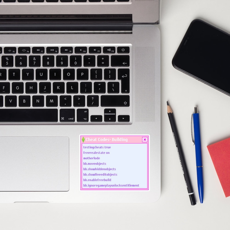 Sims 4 Build Cheats Reminder Sticker - Etsy