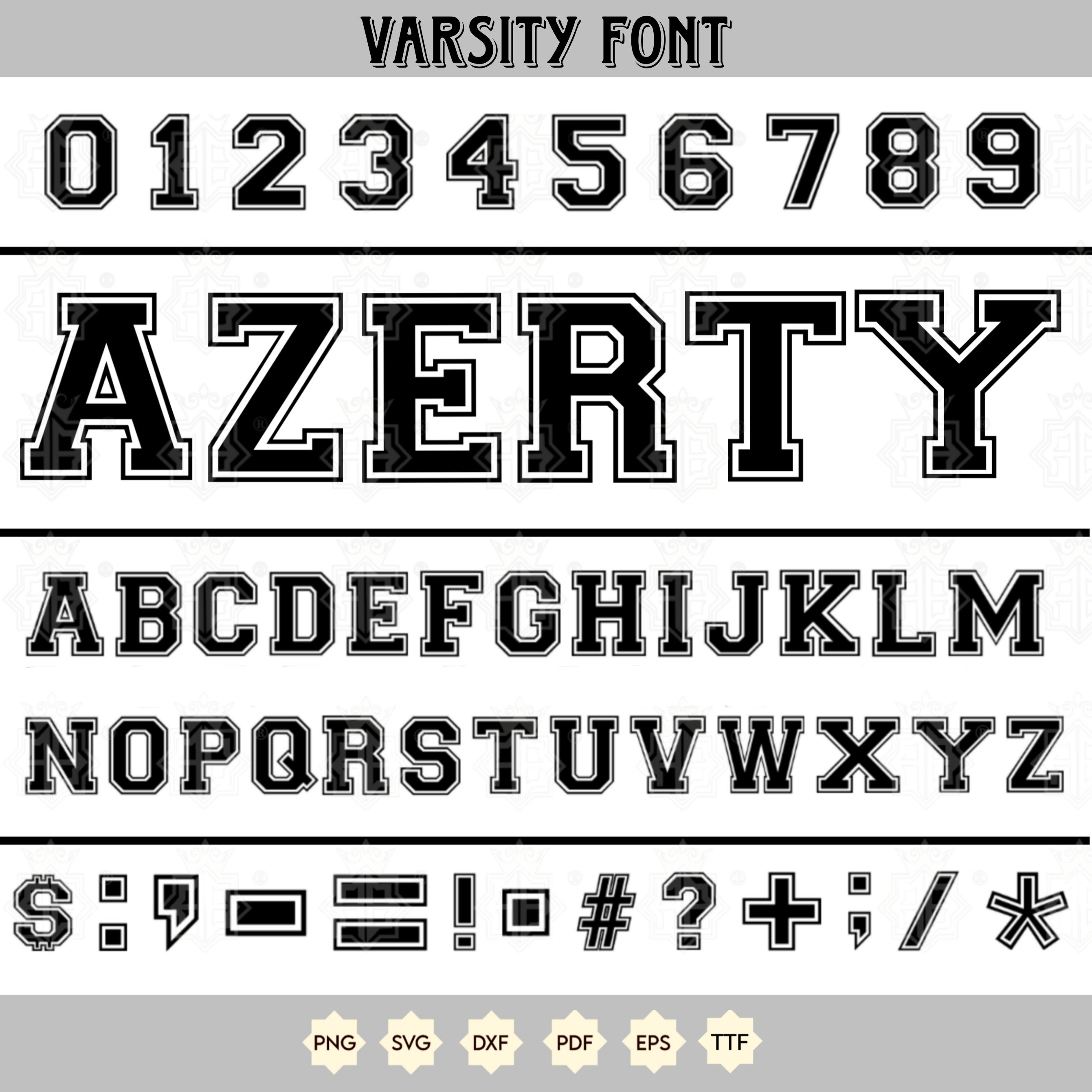 Varsity Font SVG Jersey Font Svg Sports SVG Alphabet Varsity Letters ...