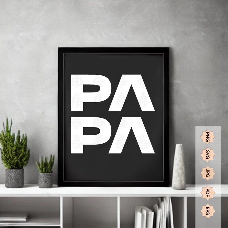 Custom Papa SVG Father's Day SVG Papa Png Papa Outline Dad Svg With ...