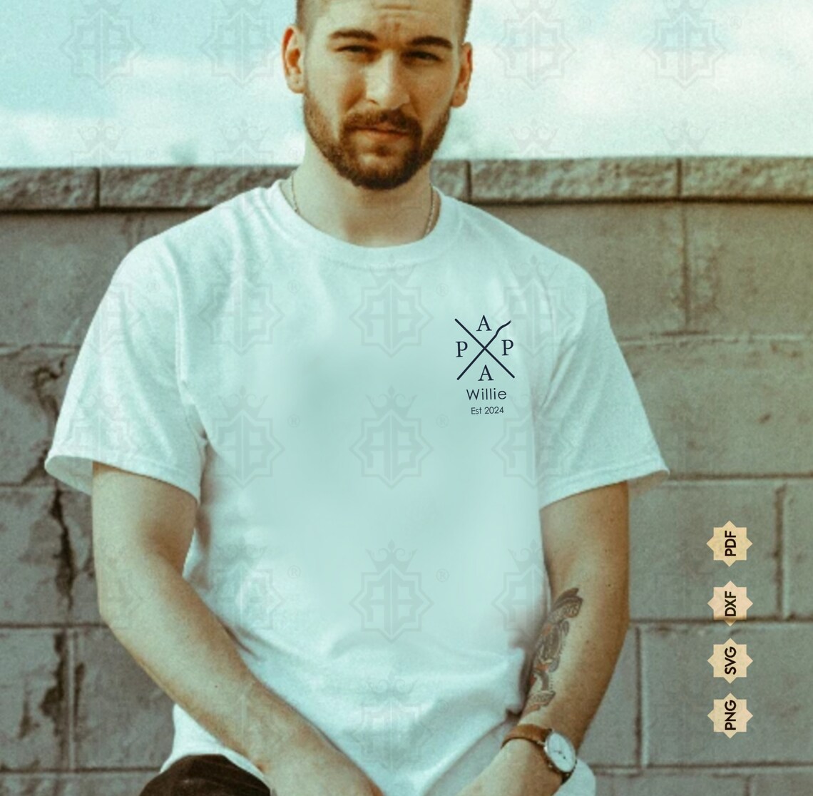 Custom Papa SVG Father's Day SVG Papa Png Papa Outline Dad Svg With ...