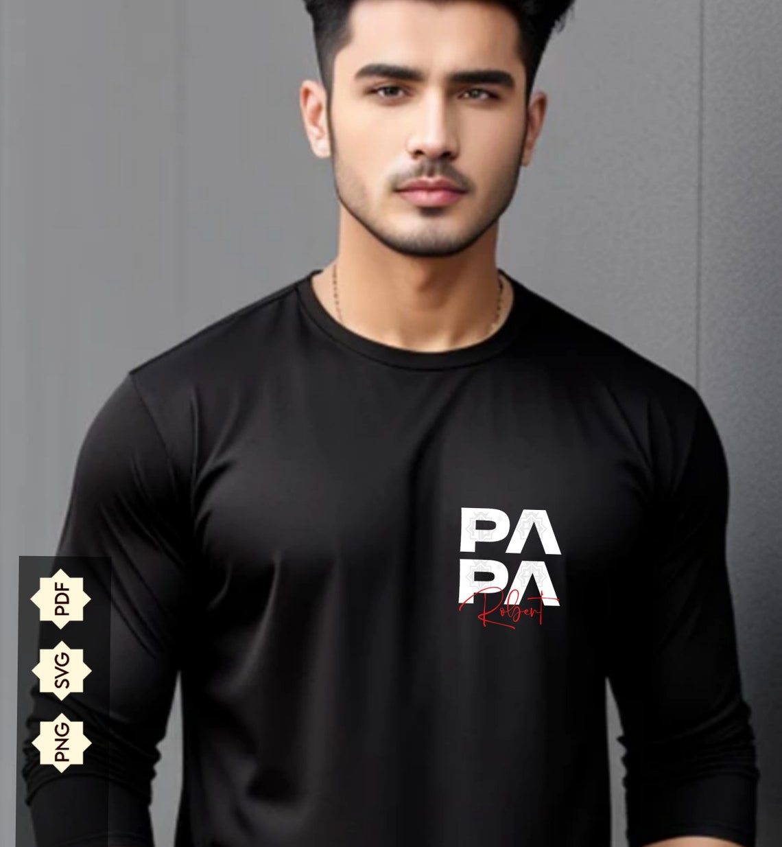 Custom Papa SVG Father's Day SVG Papa Png Papa Outline Dad Svg With ...