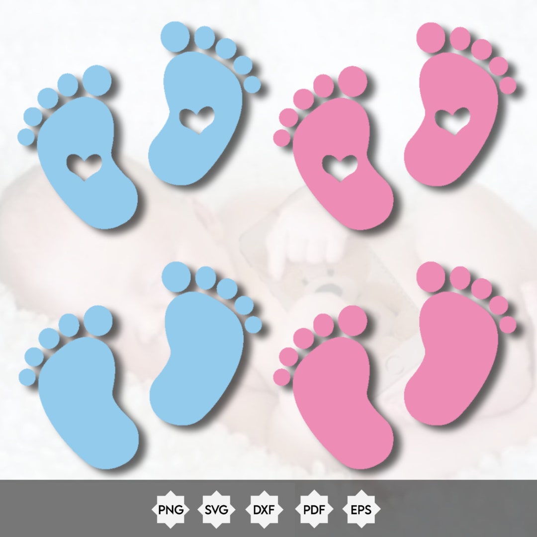 Newborn Baby Svg Baby Gift Baby Feet SVG Footprint File Cute Footprints ...