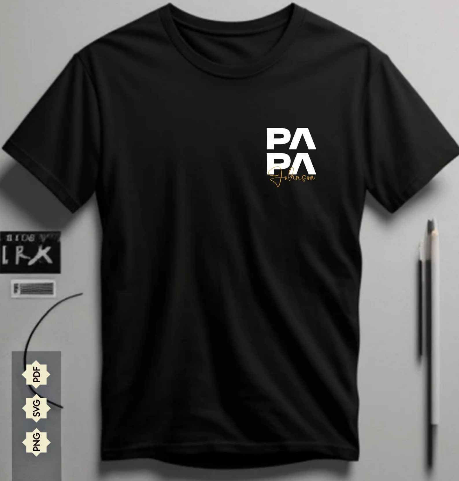 Custom Papa SVG Father's Day SVG Papa Png Papa Outline Dad Svg With ...