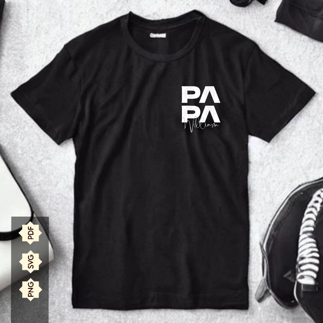 Custom Papa SVG Father's Day SVG Papa Png Papa Outline Dad Svg With ...