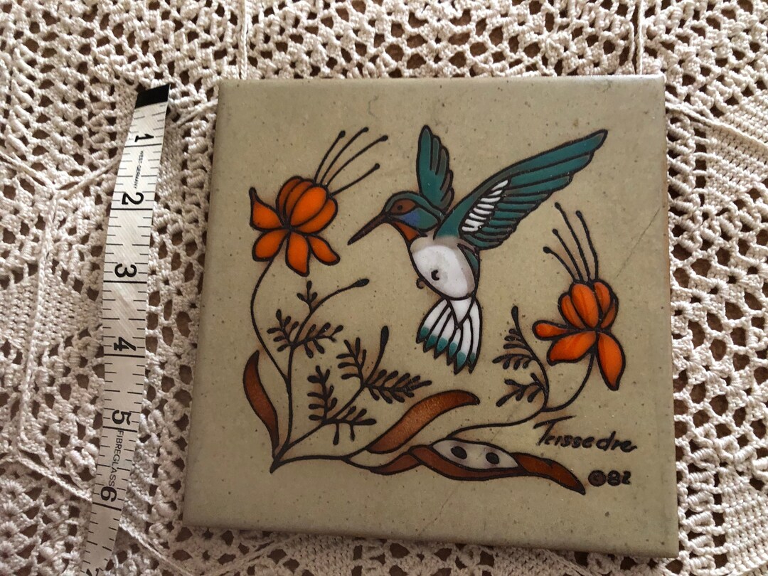 Cleo Tesseidre Hummingbird Trivet/tile/wall Decor - Etsy