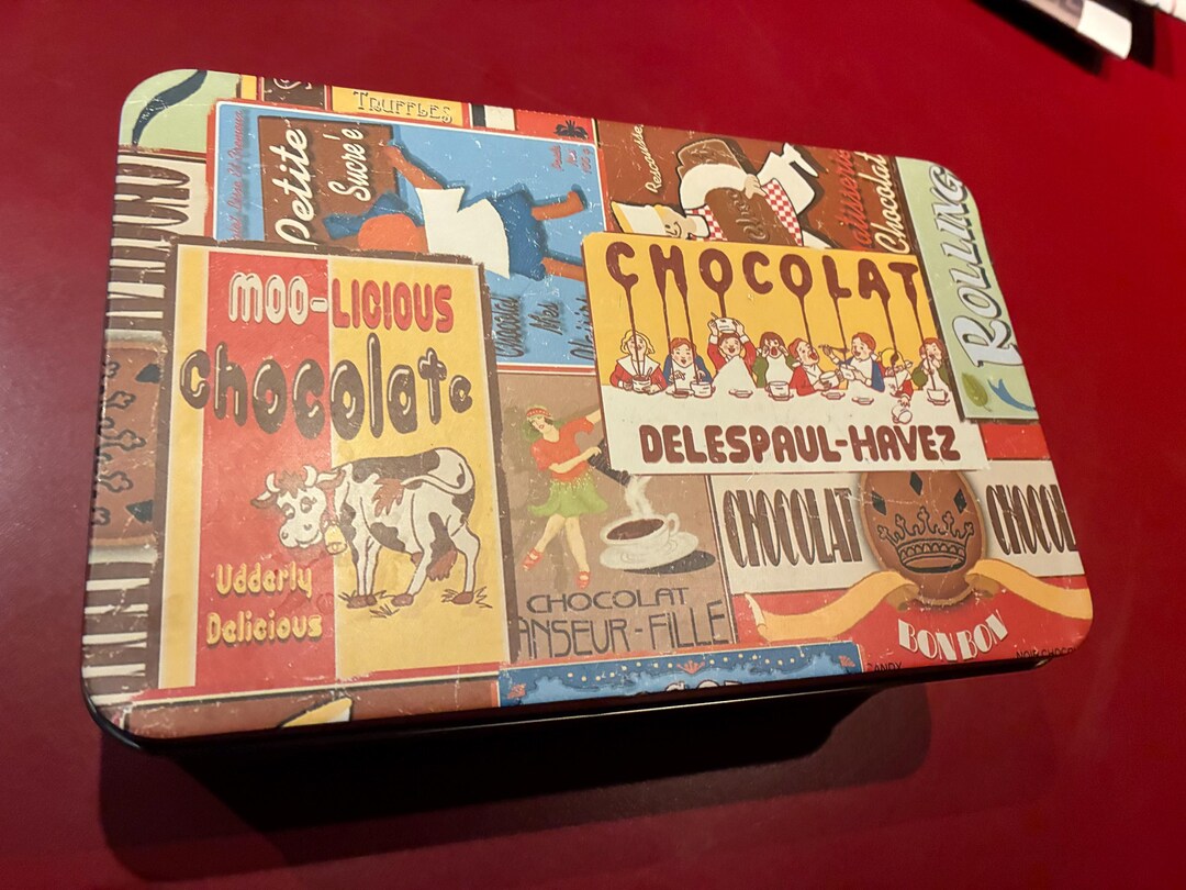 French Chocolate Biscuit Cookie Candy Tin, Sold by Pottery Barn, DK ...