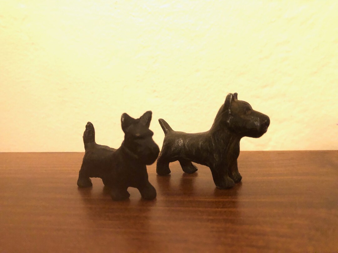 Pair of Vintage Miniature Cast Iron Scotty Dogs - Etsy