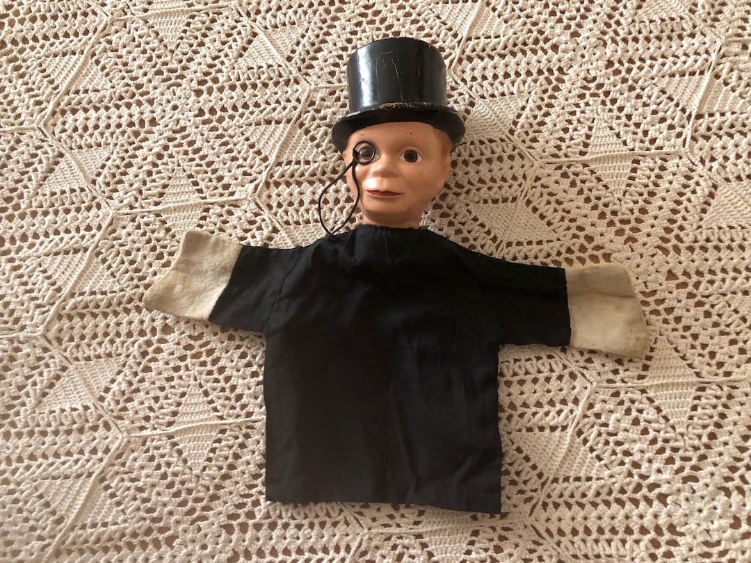 1930's Edgar Bergen's Charlie Mccarthy Hand Puppet, Made in Canada by ...