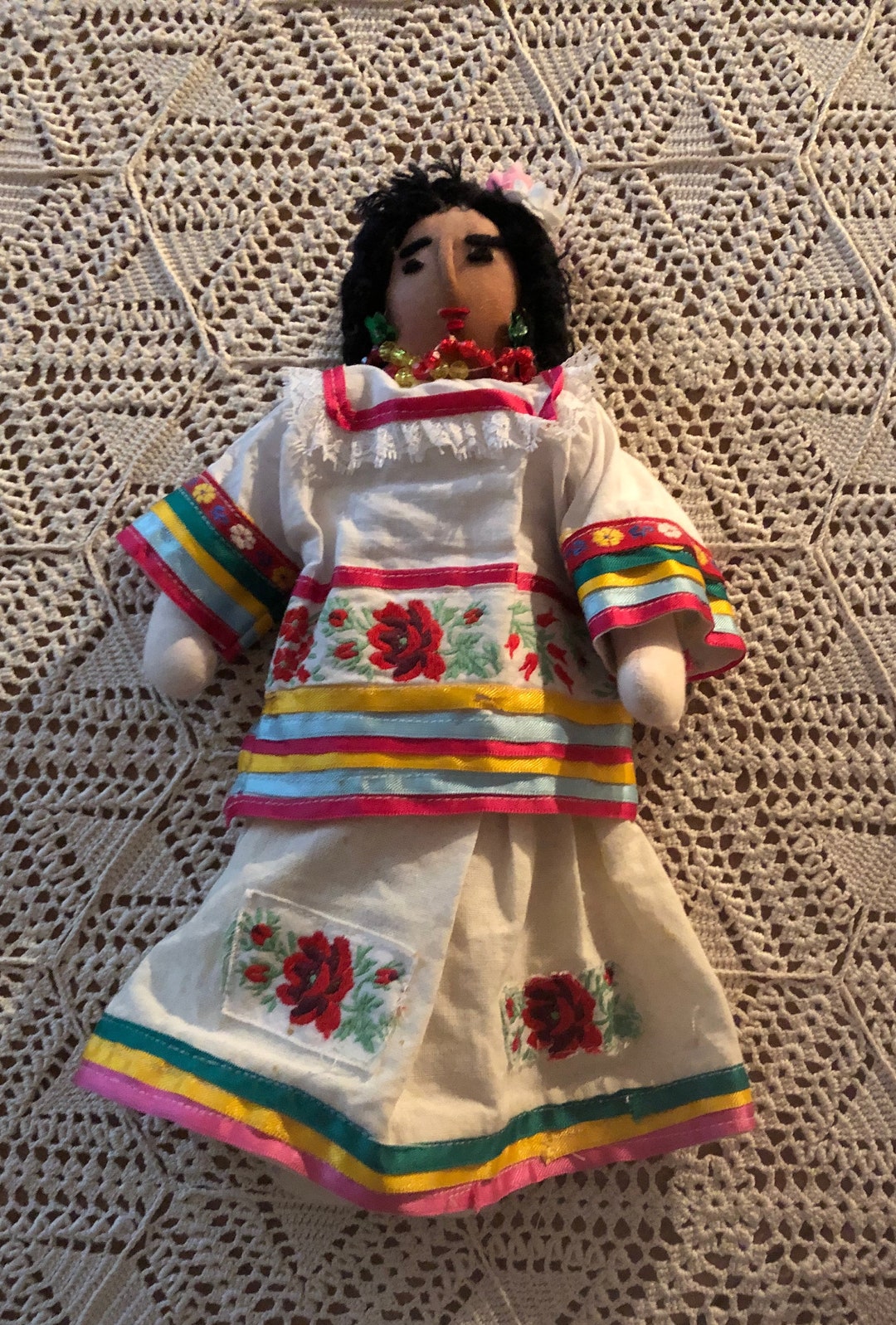 Vintage 1980's Beautiful Soft Mayan Mexican Woman Doll With Traje ...
