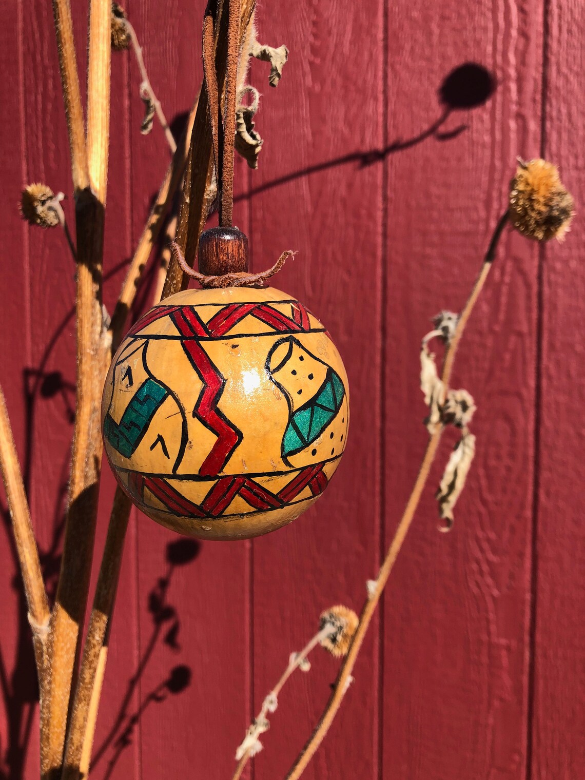 5 New Mexico Pueblo Gourd Hand-painted Ornaments | Etsy