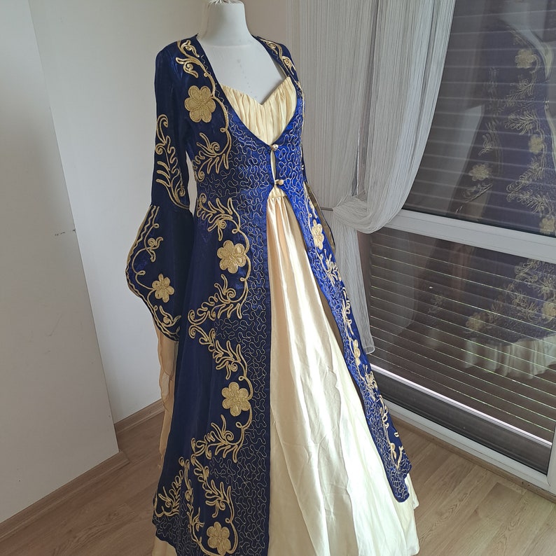 Traditional Vintage Blue Turkish Wedding Dress Blue Bindalli Turkish ...