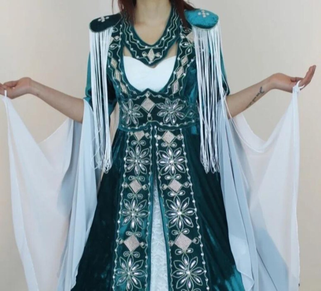 Vintage Turkish Velvet Kaftan: Bindalli Wedding Dress Costume S-M-L - Etsy