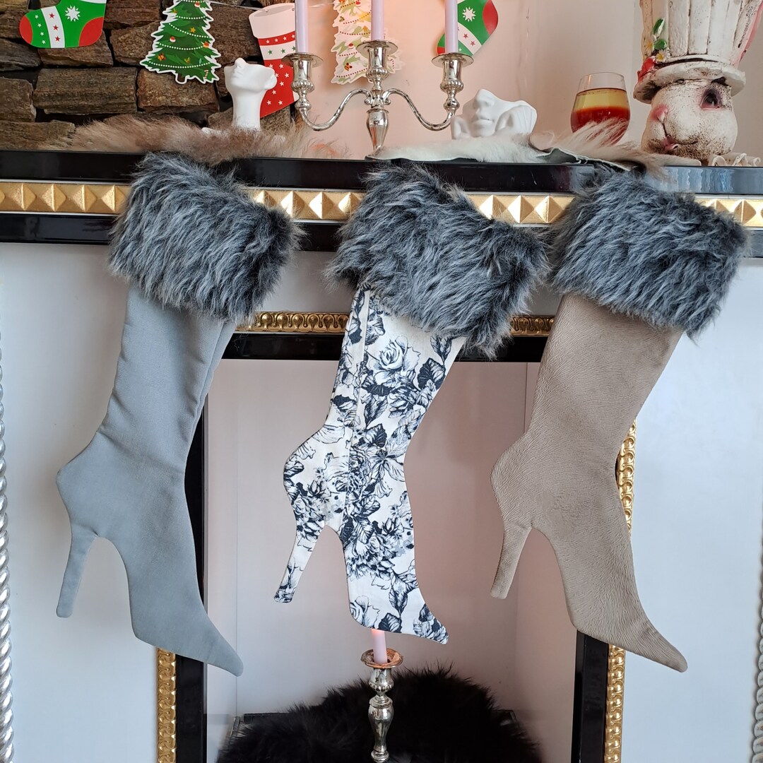 Stiletto Boot Stocking Holiday Stocking Christmas Boot Louboutin ...