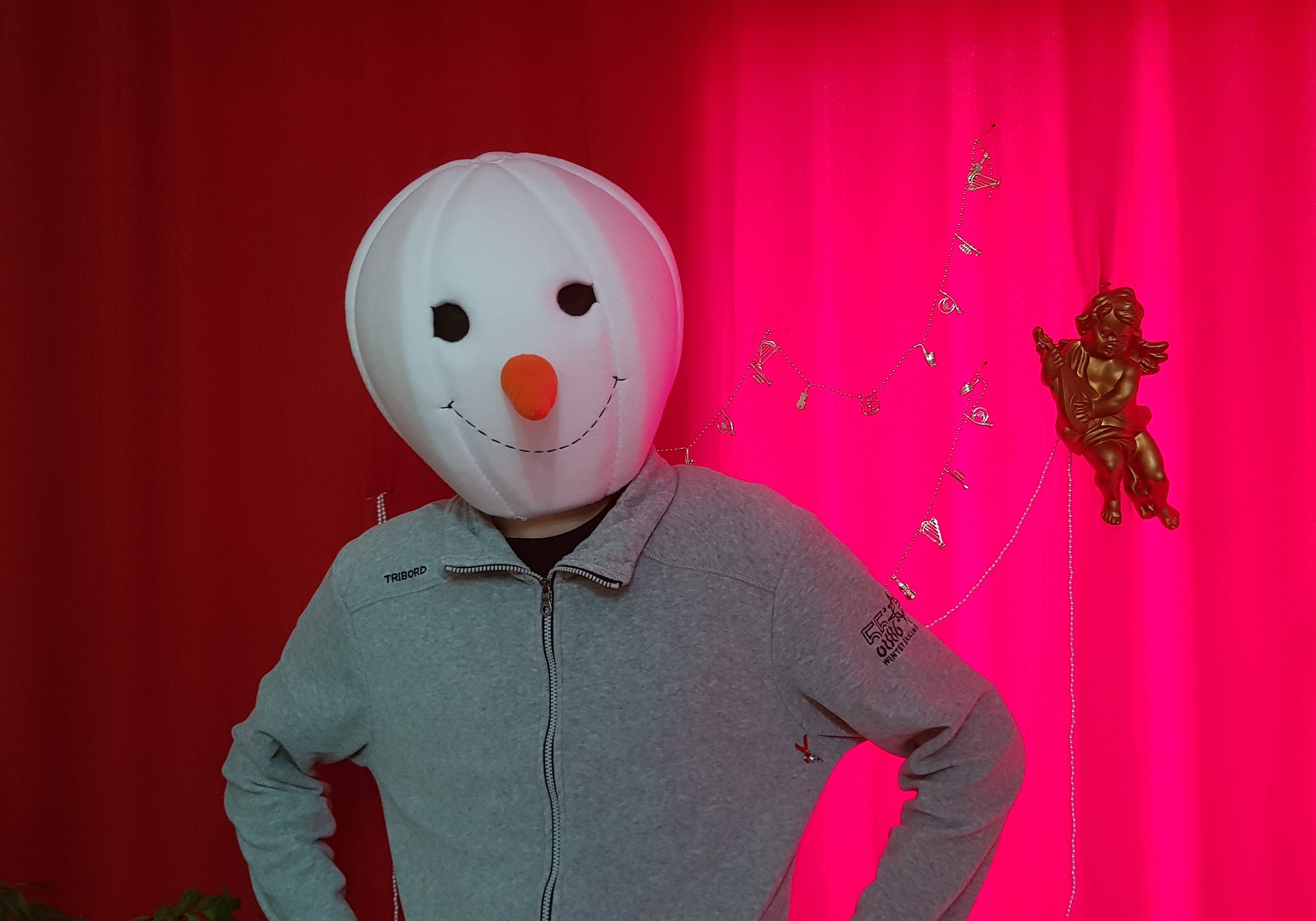 Snowman Masks Props for Costume Party for Christmas Snowman Head Mask ...