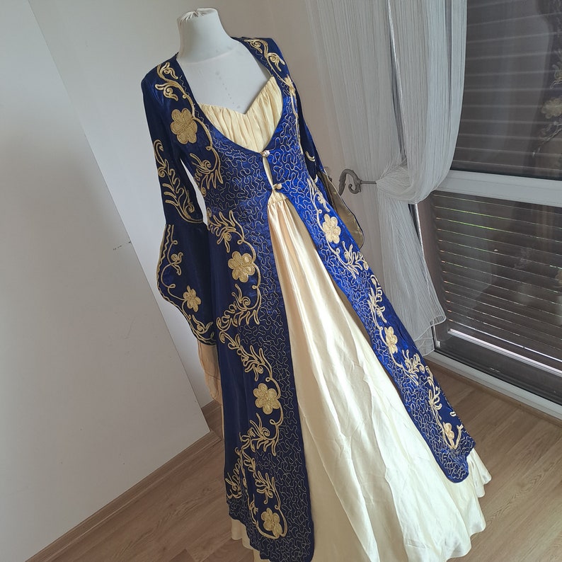 Traditional Vintage Blue Turkish Wedding Dress Blue Bindalli Turkish ...